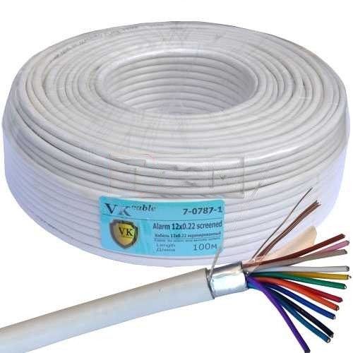 Кабель сигнальний VKcable у екрані оміднений 12х0.22 мм білий: продаж ...