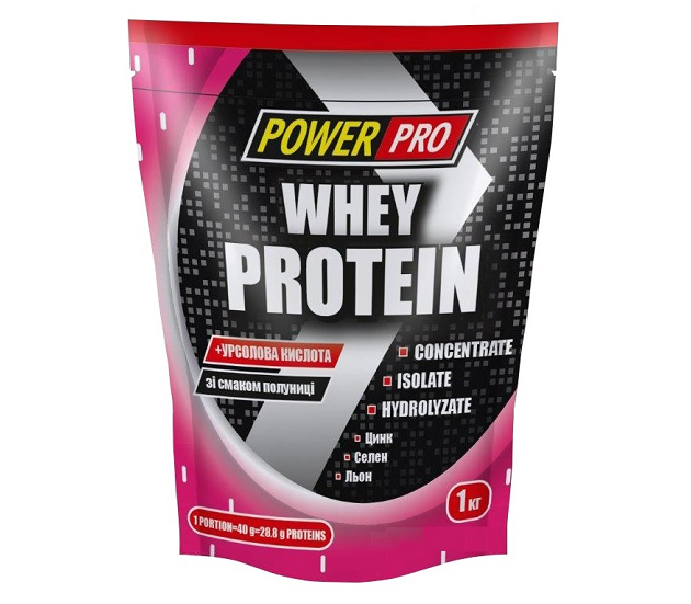 Сироватковий протеїн Power Pro Whey Protein 1 кг Полуниця (ID ...