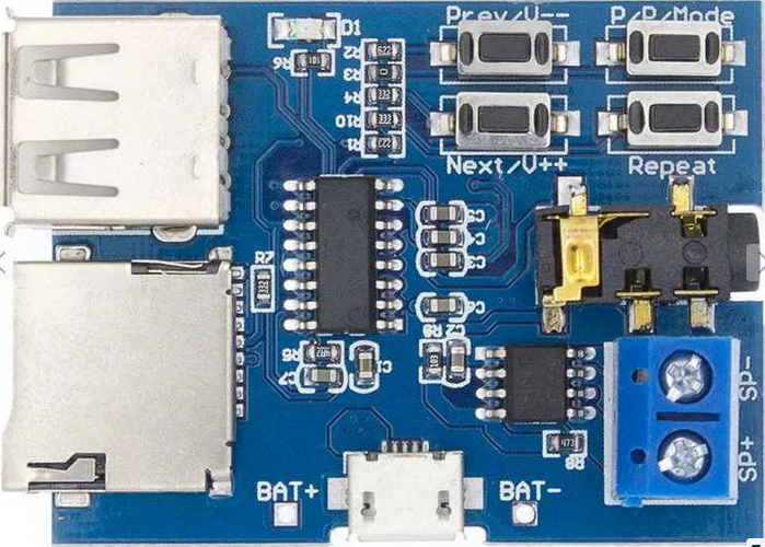 Модуль декодування mp3 з USB і TF входом (ID#1863967877), ціна: 65 ...