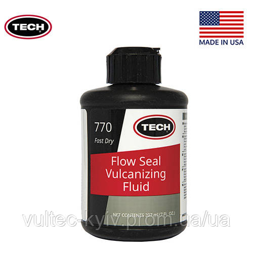 Вулканізуюча рідина 770 швидкосохнучий клей, Flow Seal VULCANIZING FLUID, об'єм 205 мл., TECH ...
