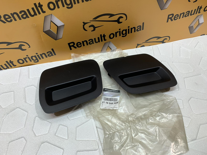 Заглушки бампера переднього (чорна) Renault Duster 2 (2018-...) Рено ...