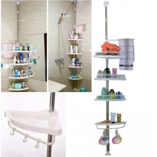 Купити Полиця кутова у ванній кімнаті телескопічна Складаний кутовий відкритий стелаж з