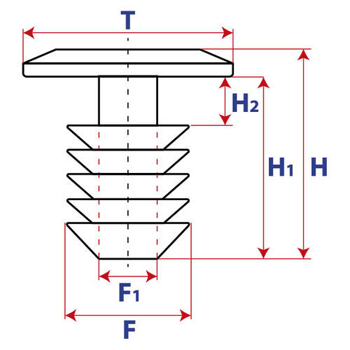 Купить Крепления обшивки, одна шляпка Клипсы типа Ель - Alfa Romeo ...