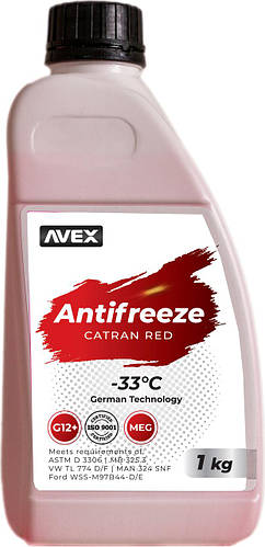 Антифриз Avex Catran MEG G12+ (-33) 10л. красный (ID#1846863527), цена: 475 ₴, купить на Prom.ua