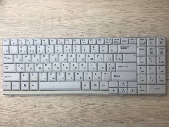 Клавиатура для ноутбука OEM LG R500, S510, P1, S1, U4 RU белая (MP0375 ...