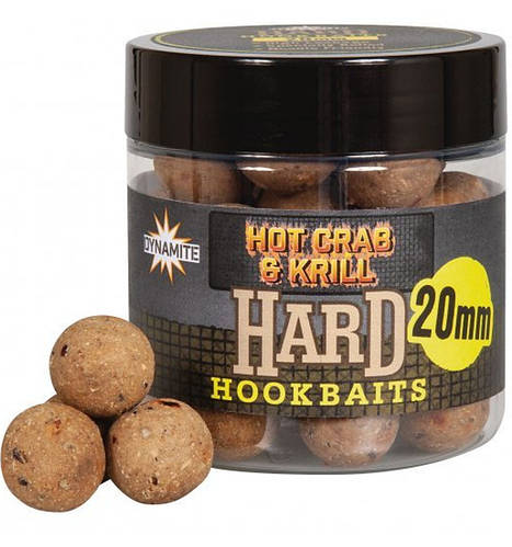 Бойли насадкові Dynamite Baits Hot Crab & Krill Hard Hookbaits 20 mm, ціна: 450 ₴, купити на Prom.ua