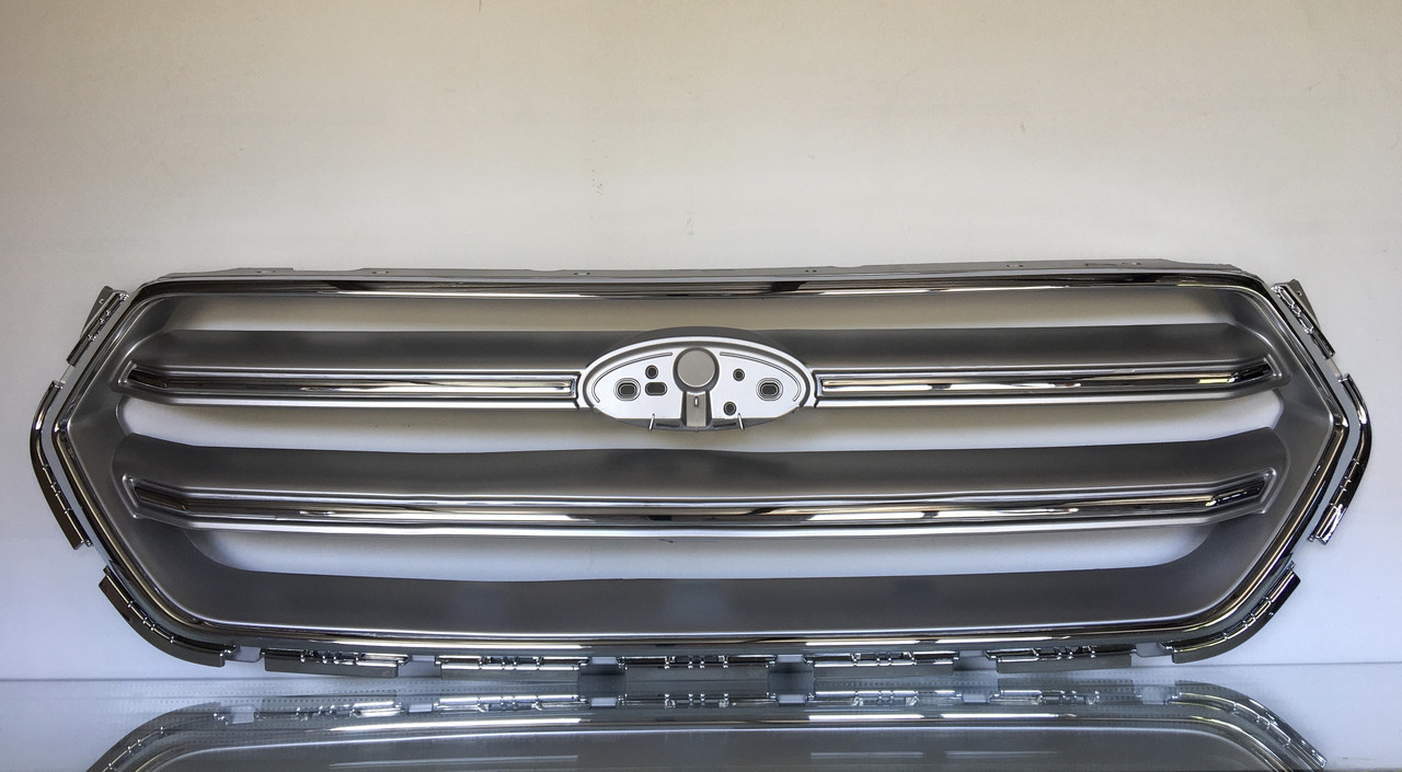 Решетка радиатора grill Ford Escape MK3 17-19 серая с хром полоски GJ5Z ...