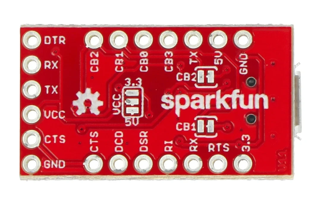 Перетворювач USB-UART FTDI FT231X 3.3 V / 5 V microUSB - SparkFun BOB ...