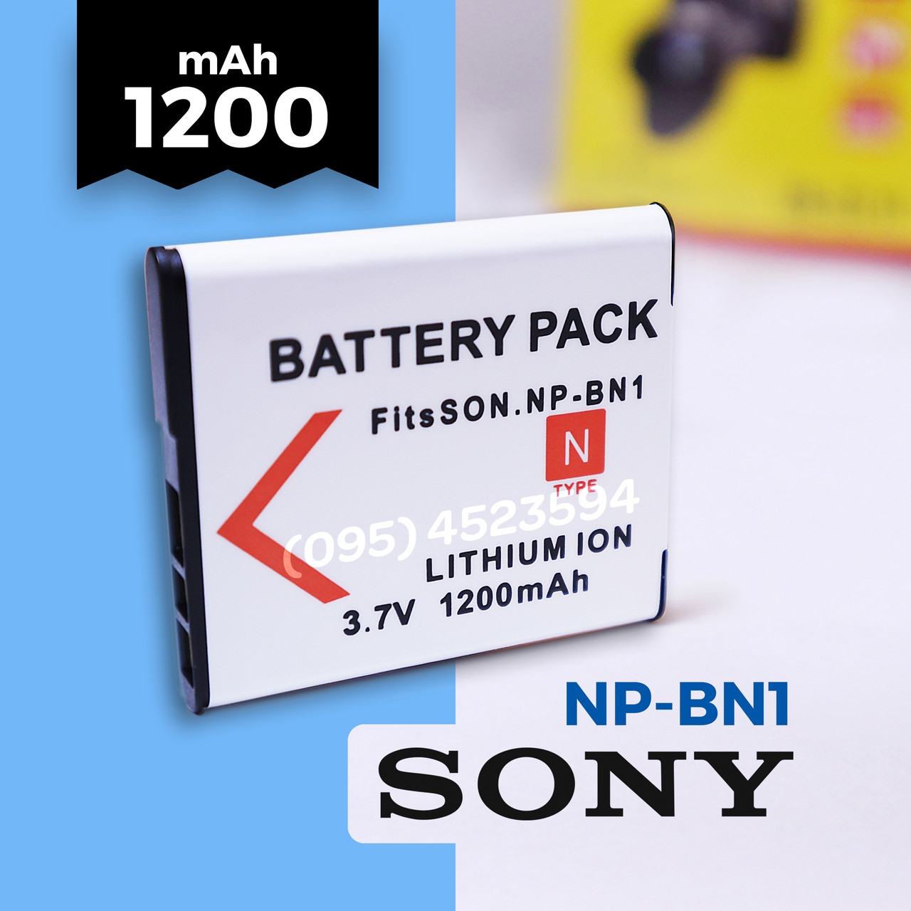 Аккумулятор для Sony NP-BN1 1200mA батарея для фотоаппарата камеры ...