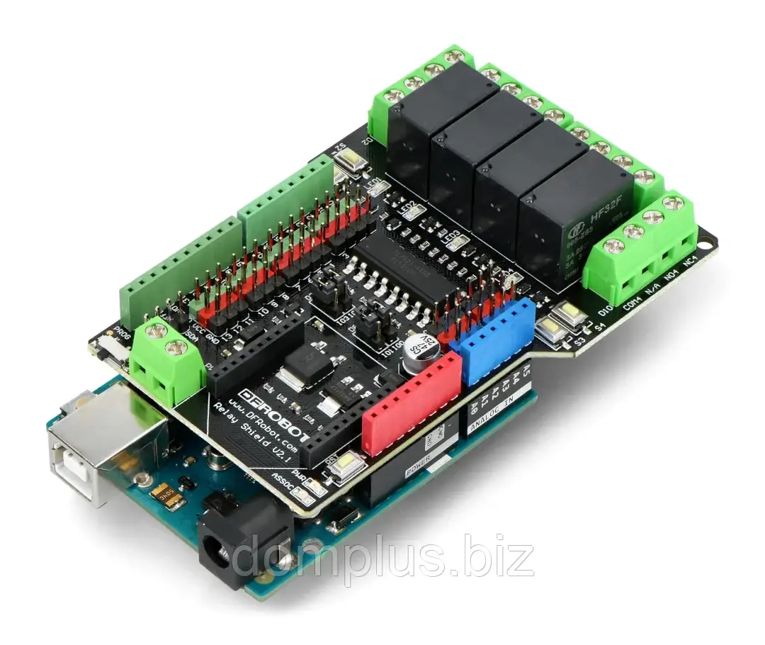 Купить DFRobot Relay Shield - Реле для Arduino v2.1, цена 103955 ₴ — Prom.ua (ID#1868416036)
