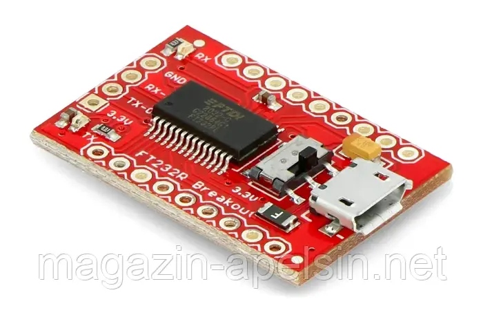Перетворювач USB-UART FTDI FT232RL 3.3 V / 5 V microUSB - SparkFun BOB ...