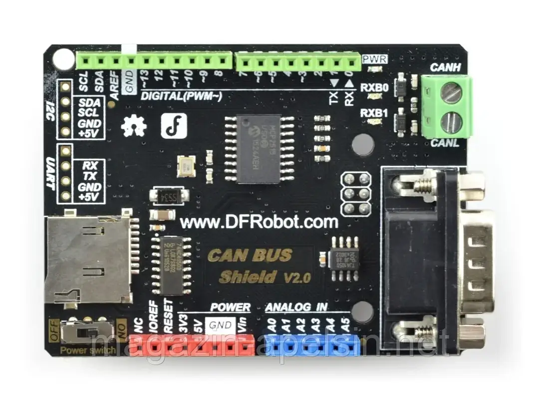 Купити CAN-Bus Shield v2.0 DFRobot - екран для Arduino, ціна 1545 ₴ - Prom.ua (ID# 1868417797)