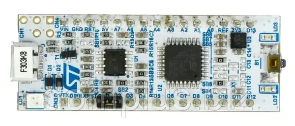 Модуль STM32 NUCLEO-F303K8 с 32-битным микроконтроллером, ARM Cortex M4, 72 МГц, 64 КБ Flash, 16 ...