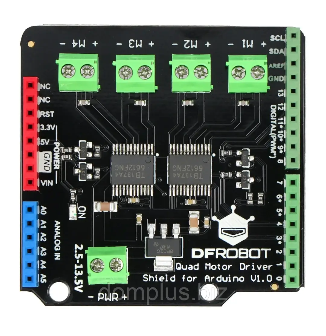 DFRobot TB6612 Quad Motor Driver - 4x 13,5 В / 1,2 А драйвер двигуна - екран для Arduino (ID ...