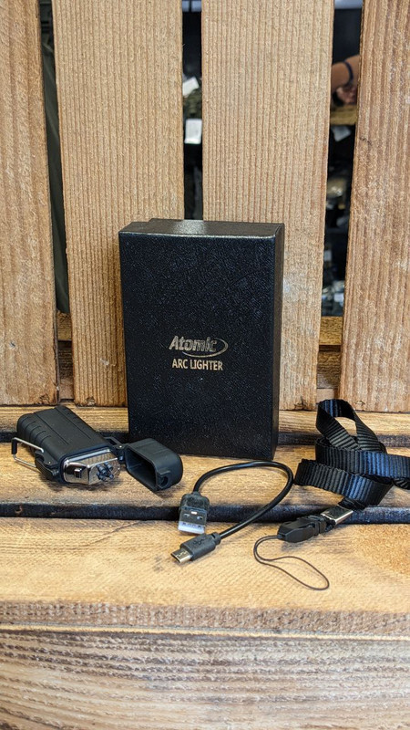 Зажигалка электронная тактическая ATOMIC Mil-Tec Черная Micro USB ...