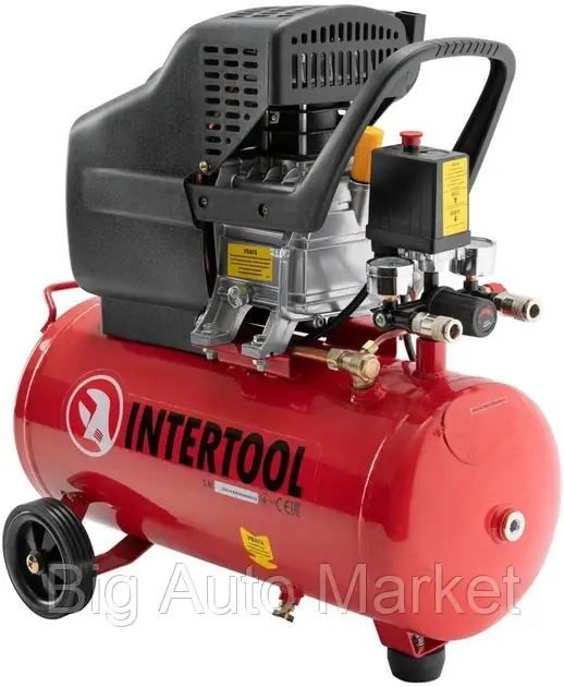 Купить Компресор INTERTOOL PT-0009 24 л Компрессор INTERTOOL PT-0009 24 л Повітряний компресор ...