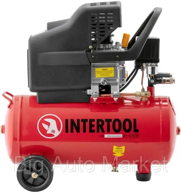 Купить Компресор INTERTOOL PT-0009 24 л Компрессор INTERTOOL PT-0009 24 л Повітряний компресор ...