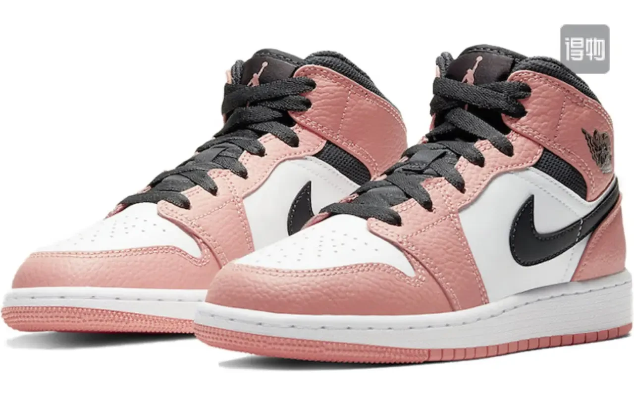 Купить Женские кроссовки Nike Найк Air Jordan , кожа, розовые с белым ...