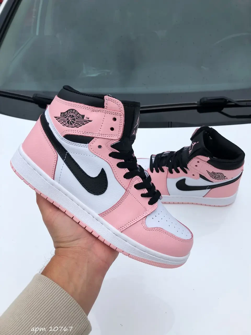 Купить Женские кроссовки Nike Найк Air Jordan , кожа, розовые с белым ...