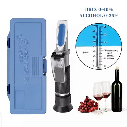 Рефрактометр RHW-25 Brix с АТС (для сахара 0-40% BRIX и этила 0-25% Vol ...