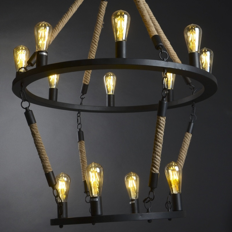 Купить Люстра с канатом Brille 60W E27 Черный D2P7-2023, цена 19798.99 ...
