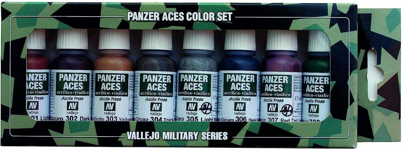 Купить Набор краски Panzer Aces No.1 Set 8 цветов. VALLEJO Model Color ...