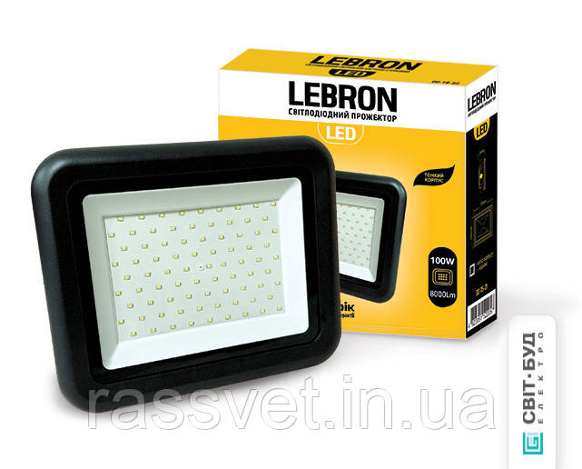LED прожектор Lebron LF, 100W,6500K, 8000 Lm, кут 120°, 170-265V (ID ...