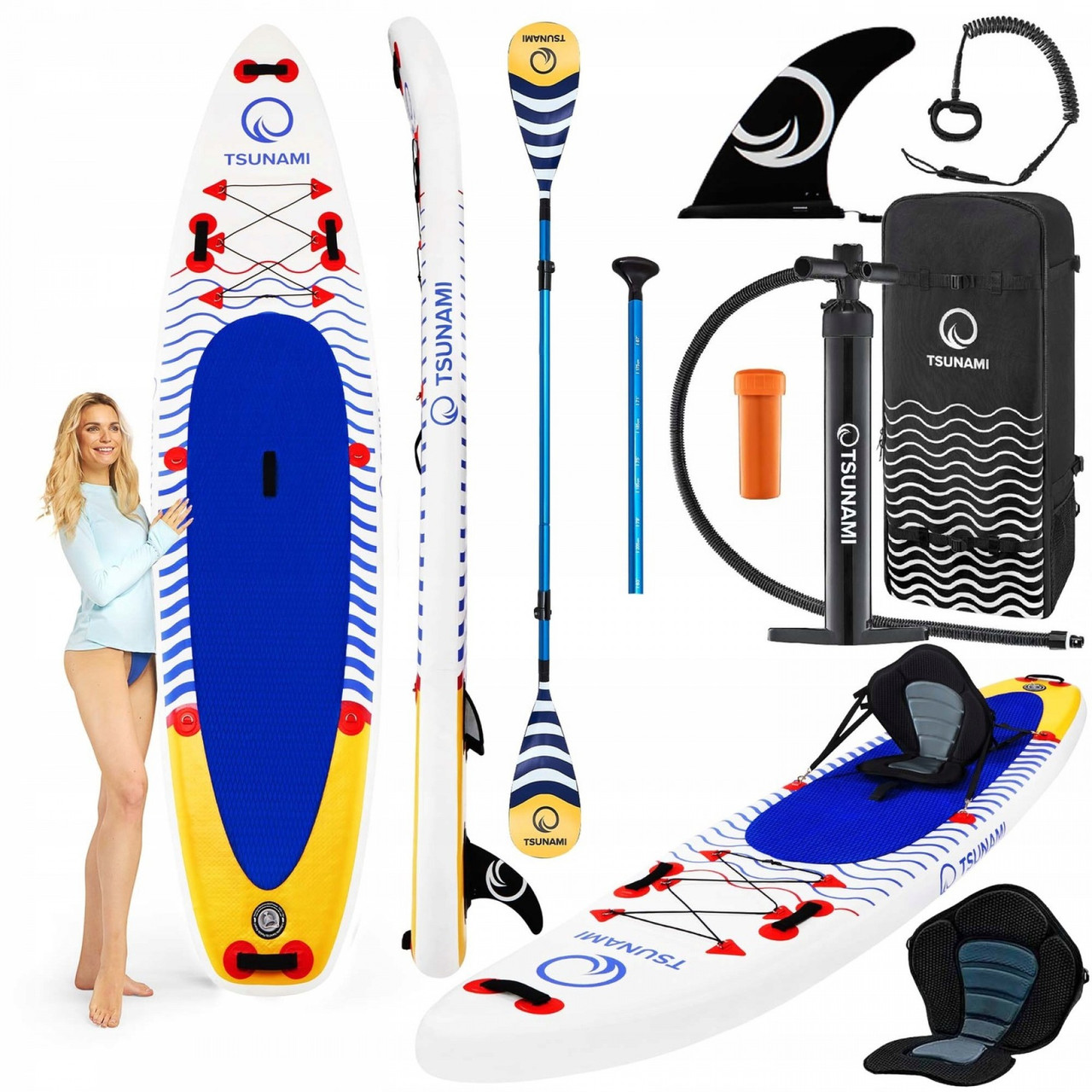 Сапборд. SUP board. Сап дошка TSUNAMI Wave T09 350 см + весло, крісло ...