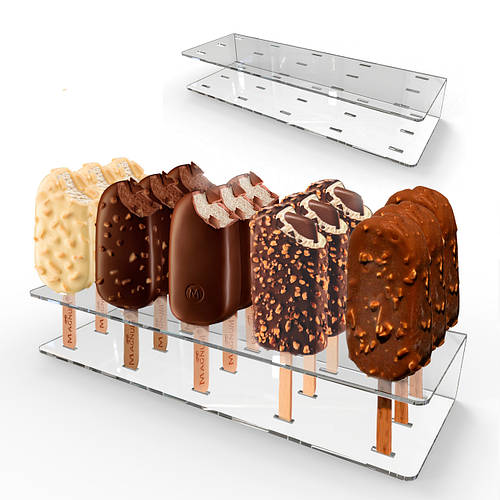 Купить Подставка ACRY для мороженого на палочке на 15 шт. п-образная 270х45х90 мм Прозрачная ...