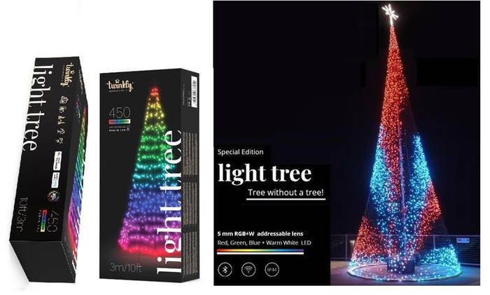 Купити Smart LED Twinkly Light Tree RGBW 450, Gen II, IP44, висота 3 м ...
