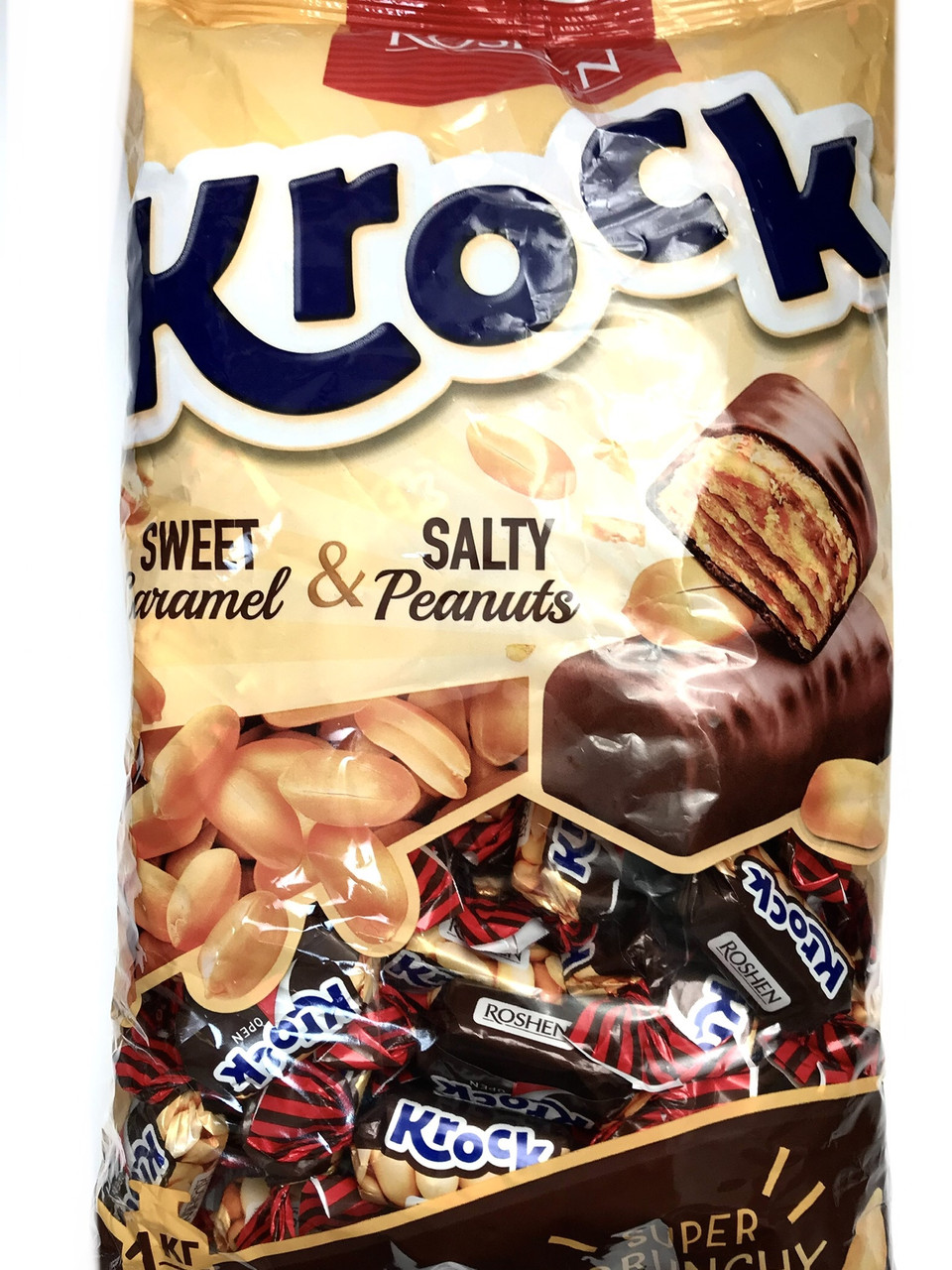 Конфеты Roshen Krock шоколадные с арахисовой пастой 1 кг: продажа, цена ...