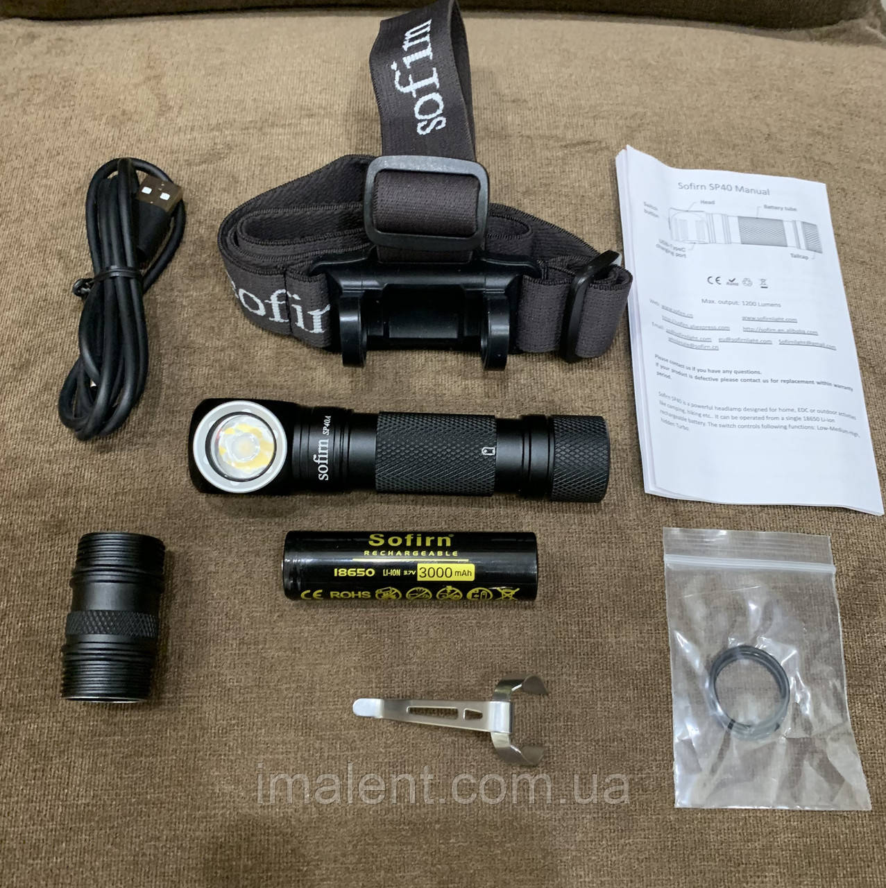 Купити Налобний ліхтар SOFIRN SP40A TIR+АКУМУЛЯТОР 3000mAh (1200Lm ...
