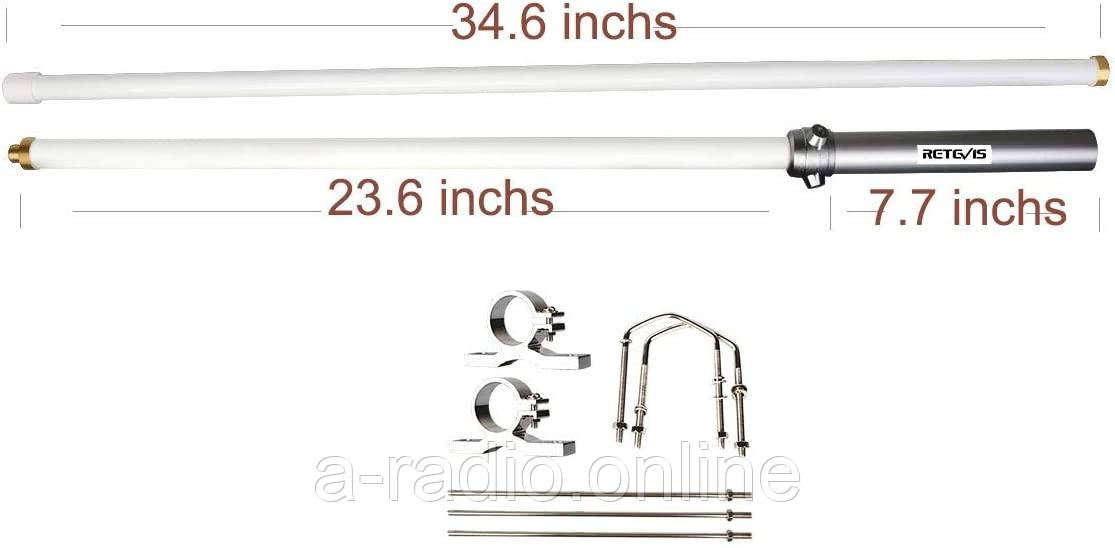 Купить Антенна Retevis MA02 FRP antenna 144/430MHz C9082A, цена 4670 ...