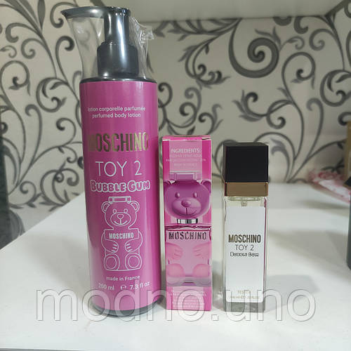Подарочный набор женский moschino toy 2 bubble gum (москино той 2 бабл ...