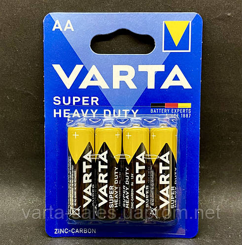 Батарейки Varta SUPER HEAVY DUTY AA (вугільно-цинкові) (ID#1374039 ...