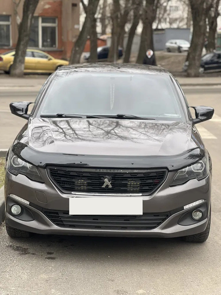 Peugeot 301 Дефлектор капота 2017 + EuroCap TSR Дефлектор на капот Пежо ...