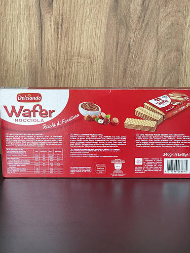 Купить Вафлі Dolciando 5х шоколад-горіх 240грм, цена 83 ₴ — Prom.ua (ID ...