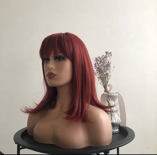 Парик KITTO HAIR красное каре с челкой (ID#1872732396), цена: 1440 ₴, купить на Prom.ua