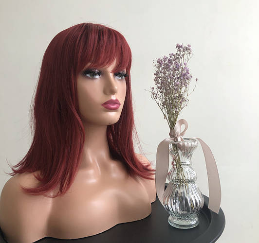 Парик KITTO HAIR красное каре с челкой (ID#1872732396), цена: 1440 ₴, купить на Prom.ua