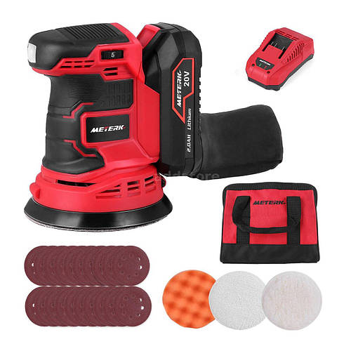 Купити Meterk 20V Акумуляторна орбітальна шліфувальна машинка 20V ...