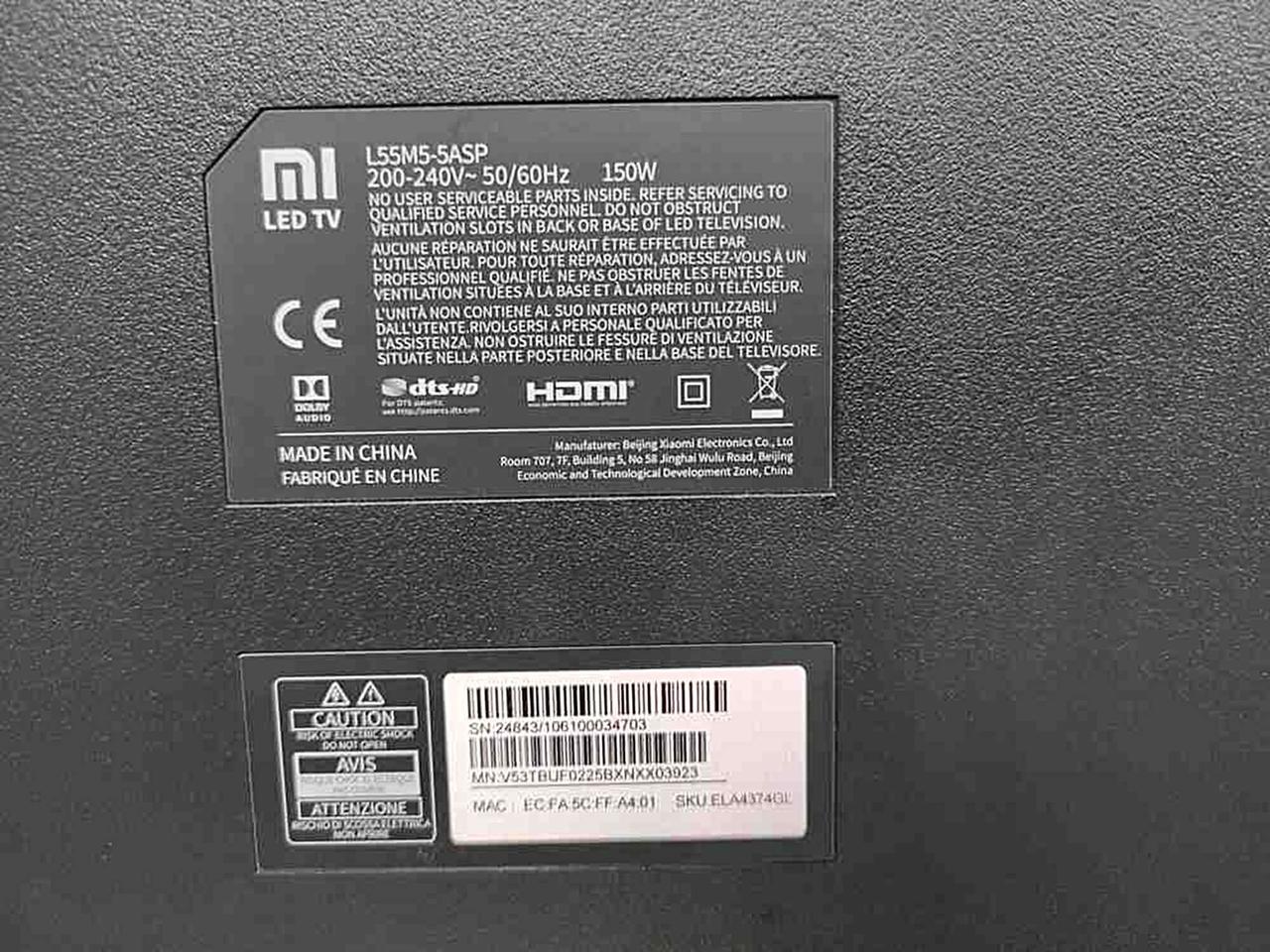Телевизор Б/У Xiaomi Mi TV UHD 4S 55 (L55M5-5ASP) — в Категории ...