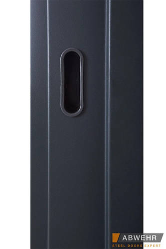 Двері вуличні, модель 408 Solid Glass RAL 7021Т зі склопакетом (ID ...