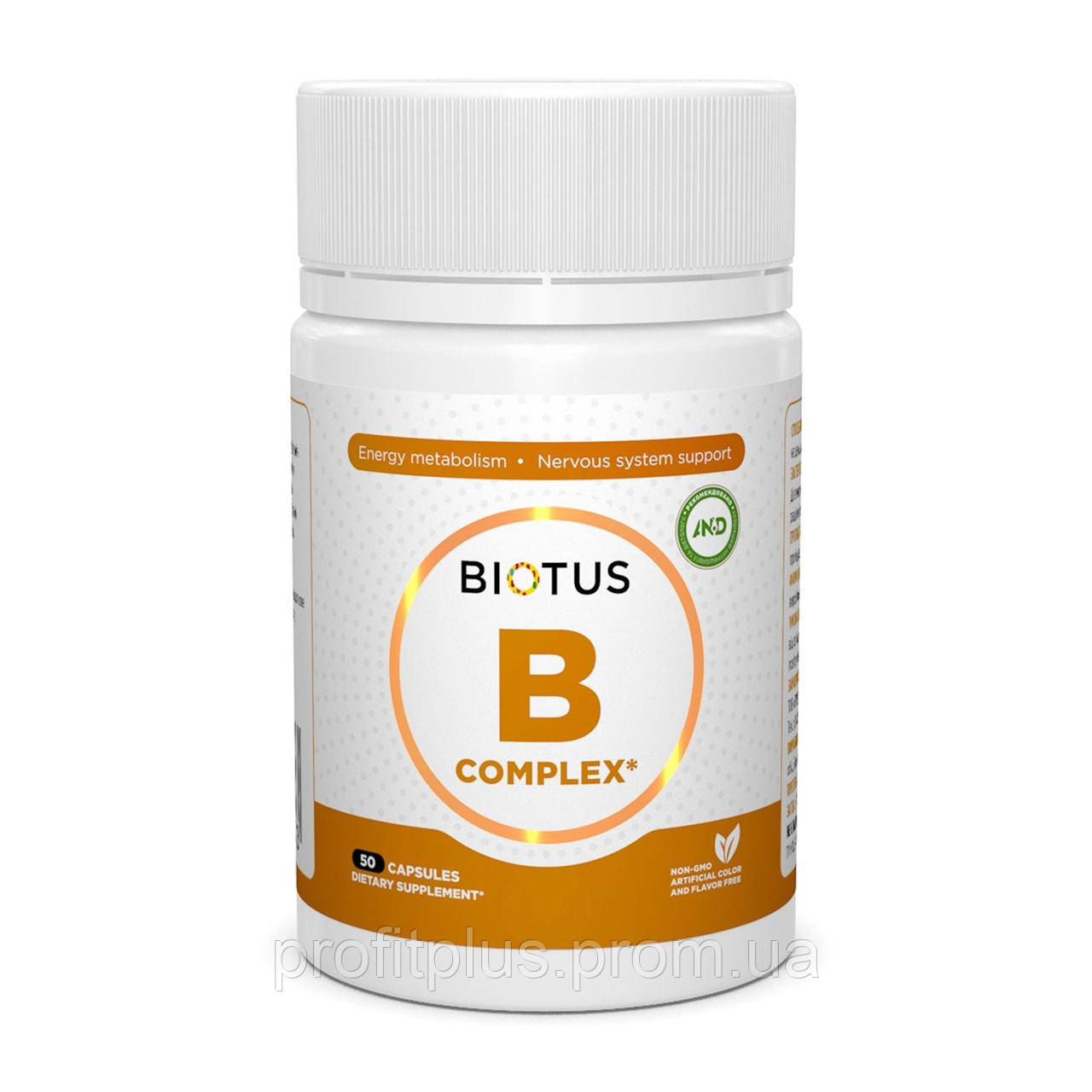Купить B-комплекс B-complex Biotus 50 капсул PP, код: 7586678, цена 107 ...