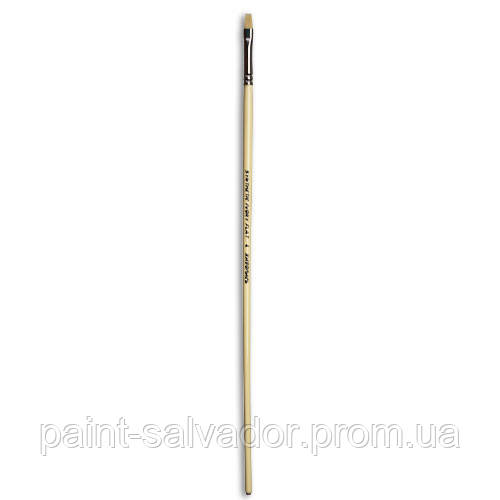 Кисточка Ivory «Живопись» 1312 Синтетика плоская № 04 длинная ручка ...