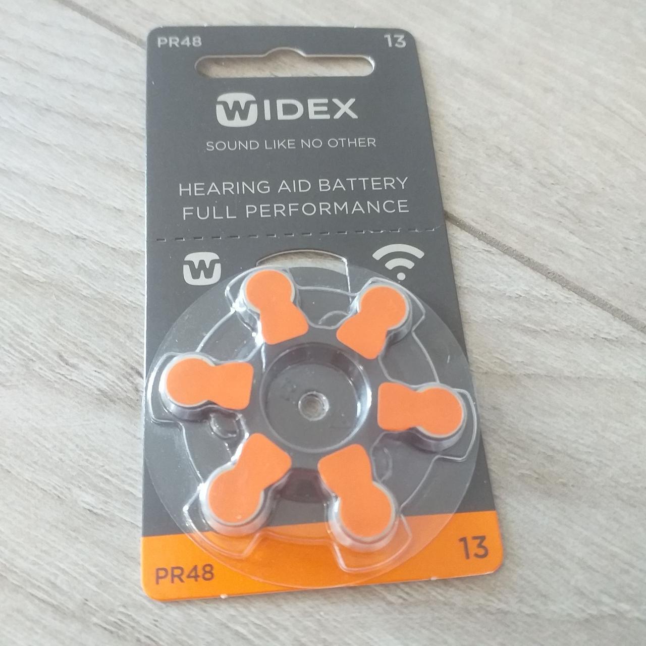 Воздушно-цинковые батарейки для слуховых аппаратов Widex 13 PR48 6шт ...