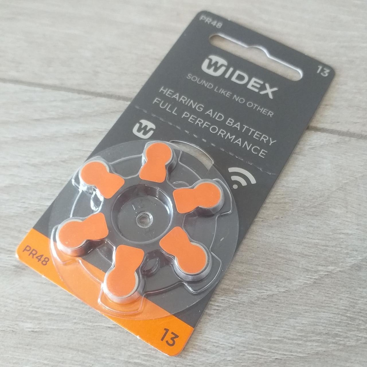Воздушно-цинковые батарейки для слуховых аппаратов Widex 13 PR48 6шт ...
