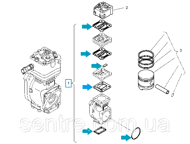 Купить Ремкомплект компрессора RENAULT Midlum LK3869, цена 550 ₴ — Prom ...