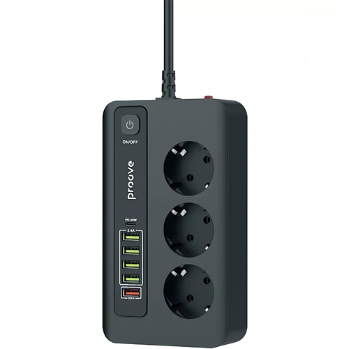 Сетевой фильтр, удлинитель Proove Power Socket PD-03 (3 Sockets + 5 USB ...