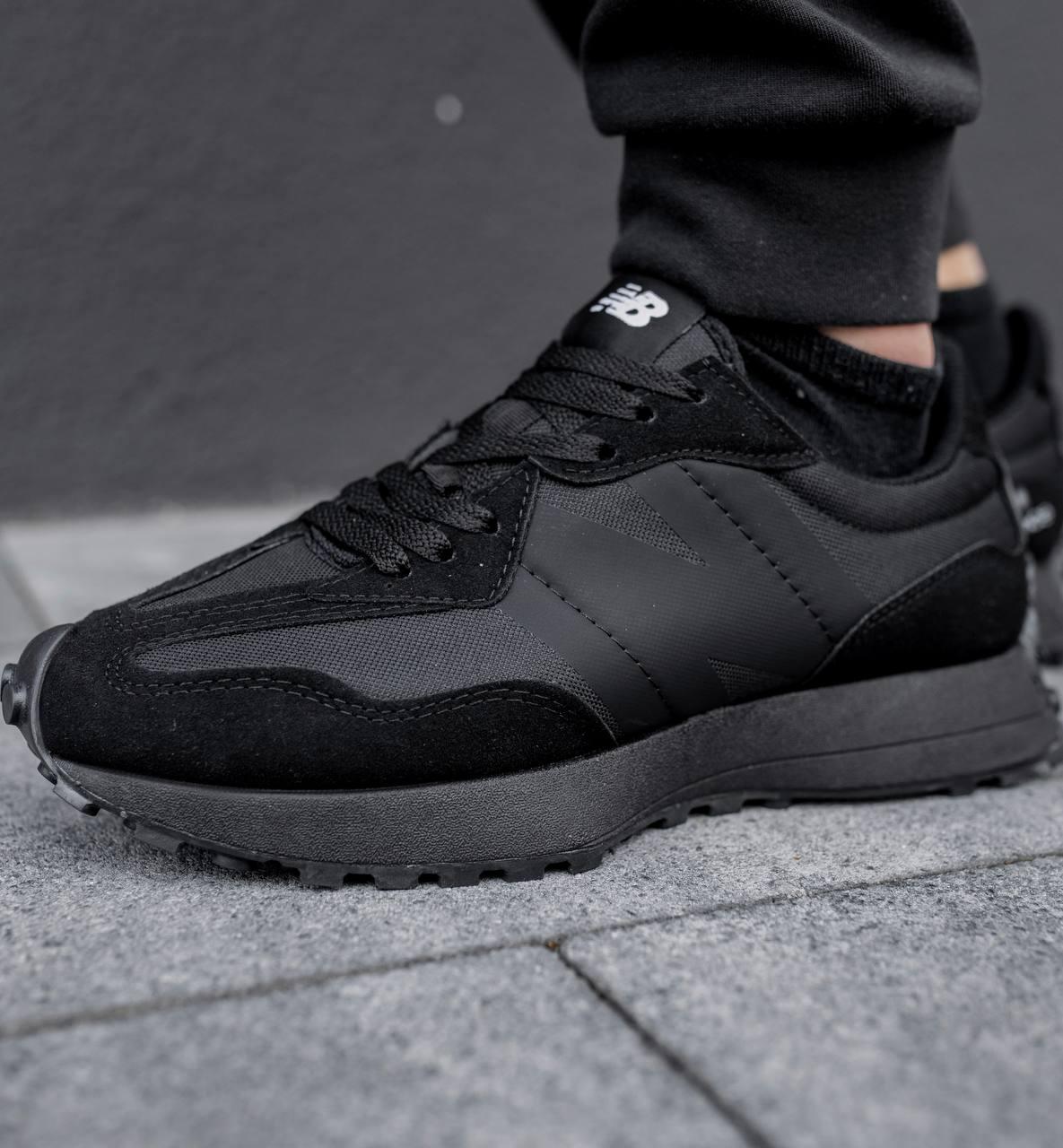 Купить Кроссовки мужские New Balance 327 Black черные нью беленс весна ...