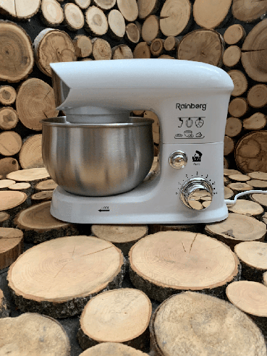 Миксер планетарный комбайн с чашей из нержавейки Rainberg, Мощный электрический тестомес для ...